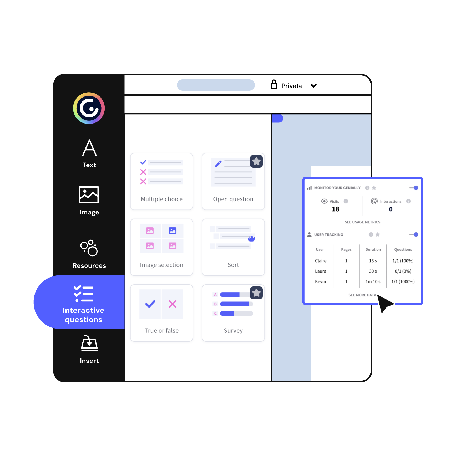Genially, interactive communication for universities